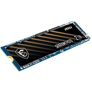 MSI SPATIUM M370 NVMe M.2 2TB Internal SSD PCIe Gen4 NVMe 1.3 3D NAND 1600 TBW