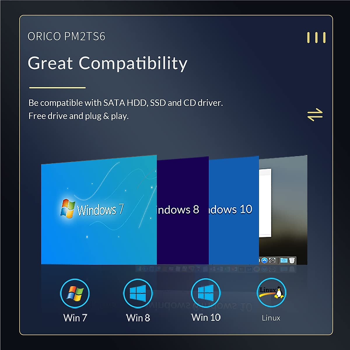 ORICO M.2 PCIe M Key to 6 x SATA 6Gbps Adapter Card for Desktop PC Support RAID-PM2TS6