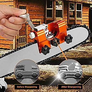 Chainsaw Sharpener, Portable Chain Saw Sharpening Tool Set, Sharpener File Table, Quick Sharpening, Suitable for All Kinds of Chain Saws and Electric Saws