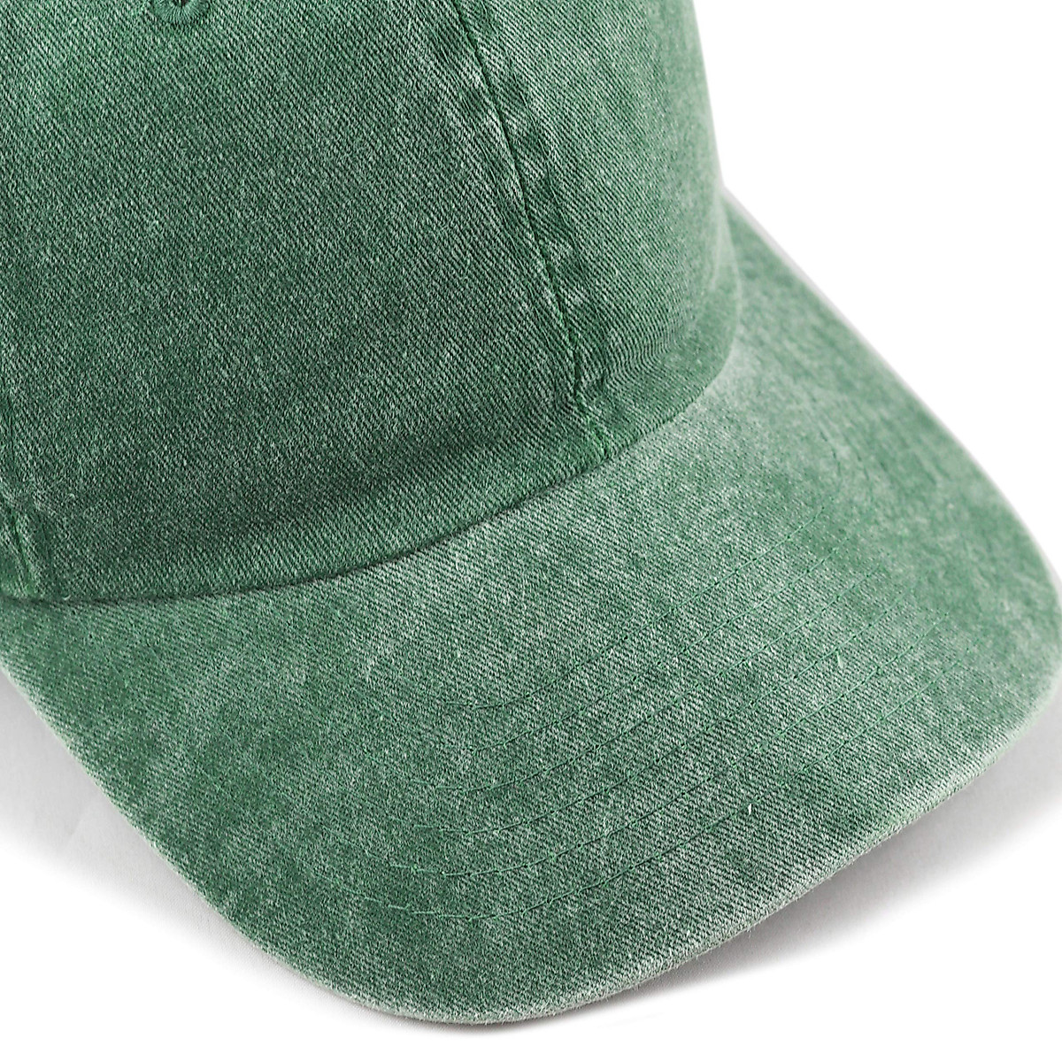 The Hat Depot 100% Cotton Pigment Dyed Low Profile Dad Hat Six Panel Cap (1. Green)