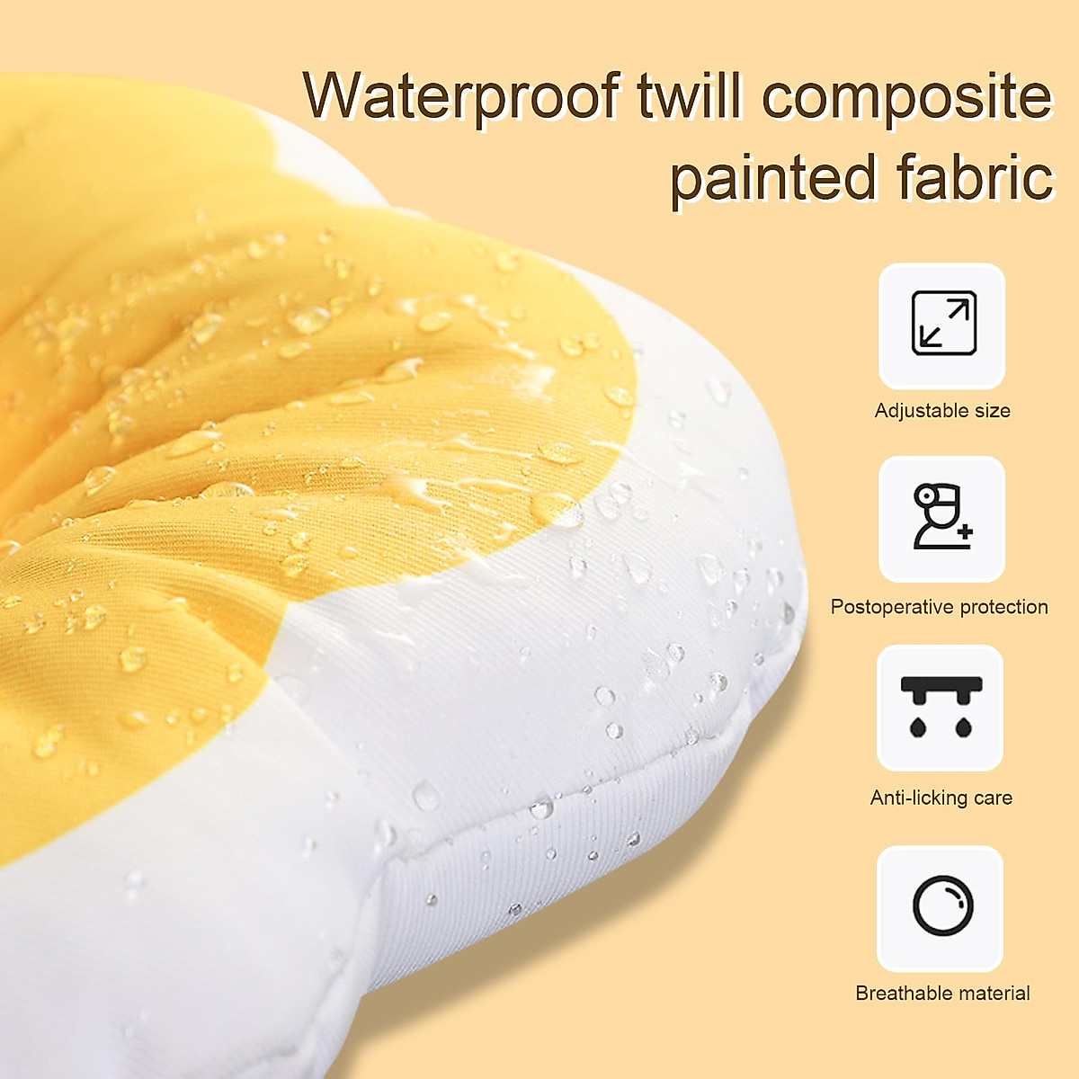 LuckyOpt Cute Cat Flower Cone, Anti Splashing Water Soft E Collar for Cats After Surgery, Cat Neck Pillow for Cozy Sleep and Anti-Licking, Cat Donut Cone for Cats/Puppies to Take Photos (Purple, S)