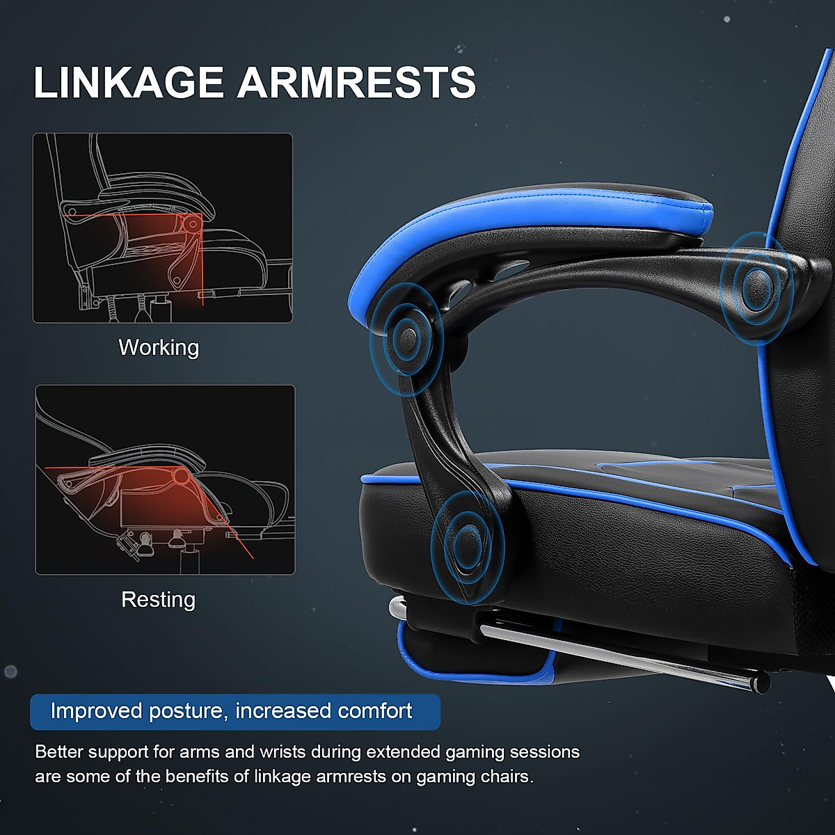 LUCKRACER F59 Gaming Chair (Blue)