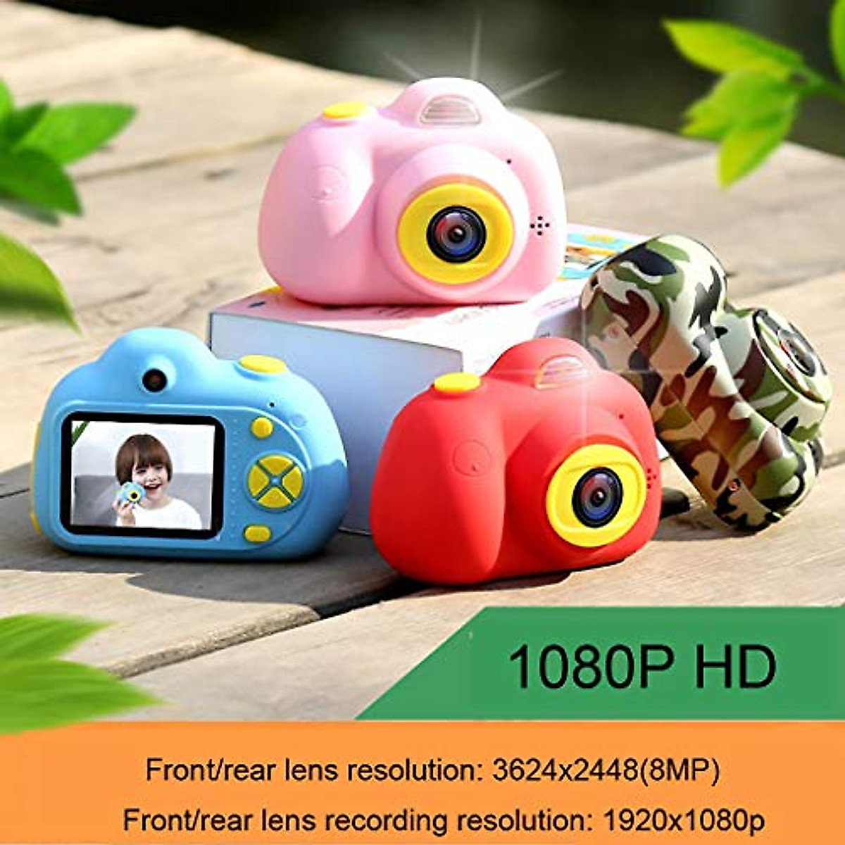 #638h83 1080P Hd Children Digital Camera Selfie Photographic Machine 8Mp Camera