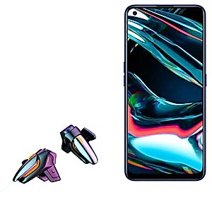 BoxWave Gaming Gear for Realme Q3t (Gaming Gear by BoxWave) - Touchscreen QuickTrigger, Trigger Buttons Quick Gaming Mobile FPS for Realme Q3t - Jet Black