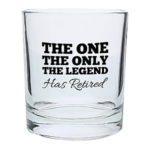 Retirement The One Only Legend Has Retired Lowball Glasses 2-Pack Round Lowball Tumbler Set Black