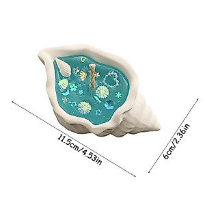 Generic Unique Aquamarine Beach Candle Starry Sky Pearl Scented Candle Wax Handmade Firelight Conch Seashell Shape Design Creative Gift Room Decor Candles