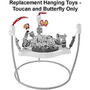 Replacement Parts for Fisher-Price Animal Activity Jumperoo - FFJ00 ~ Baby Activity Center ~ Replacement Hanging Toys ~ Toucan and Butterfly