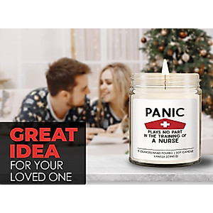 Flairy Land Nurse Vanilla Candle - Plays no Part in The Training - Nurse Assistant Caretaker Nurse Student Graduation Nursery RN Registered Nurse Practitioner