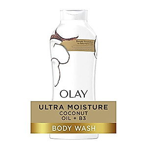 Olay Ultra Moisture Coconut Oasis Body Wash, for Smooth and Healthy Looking Skin, 22 Fl Oz (Pack of 4)