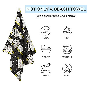 My Little Nest Bath Towels Soft Absorbent Bathroom Towel Cute Koalas Trees Quick Dry Bath Towel Large Shower Towels Lightweight Hand Towels 31" x 51"
