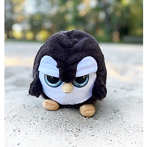 Grumpy Penguin - Adorable Super Soft Plush Stuffed Animal Toy (Glitter Eyes) - Large 8 Inch - Unique Gift for Kids and Adults