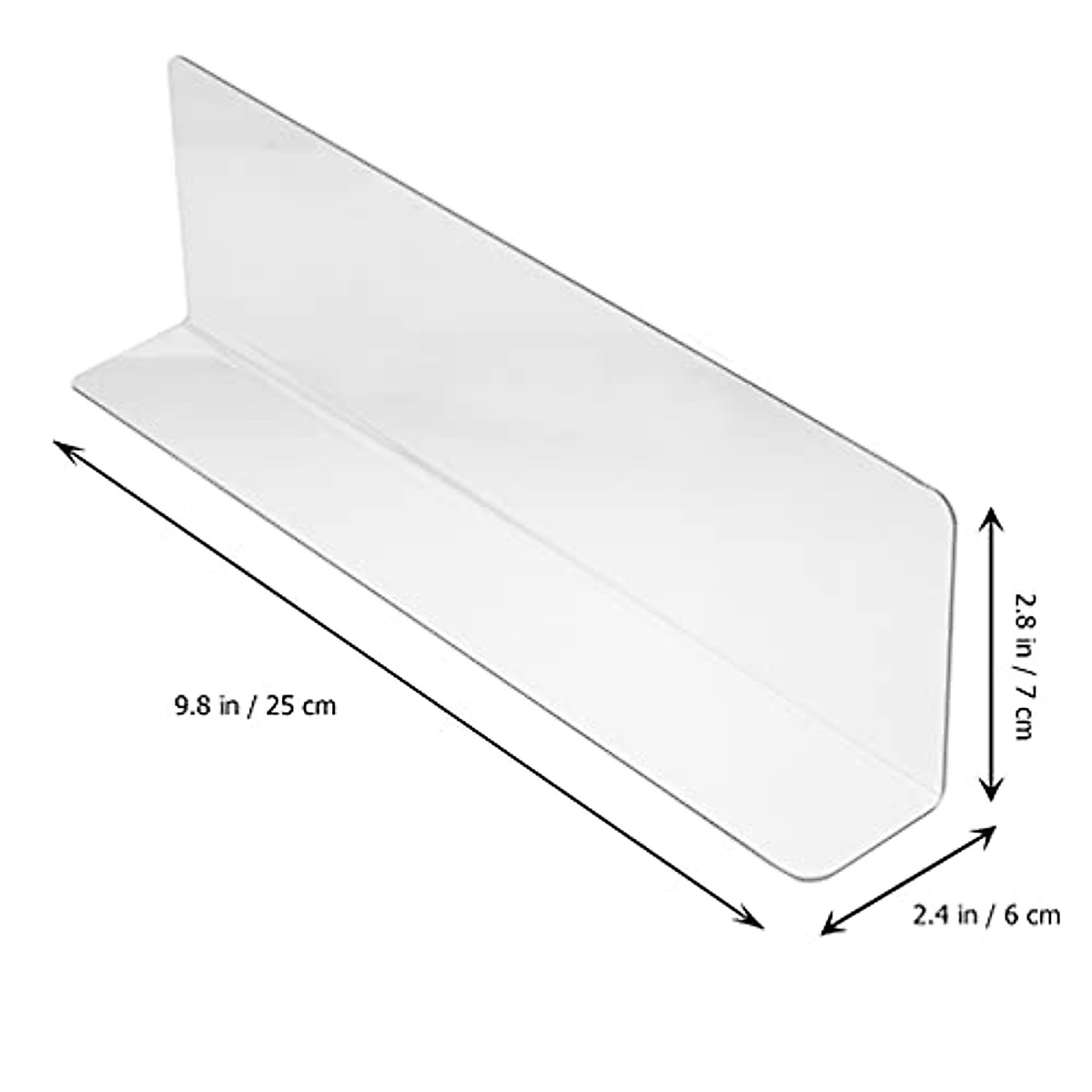 POPETPOP Closet Organization Plastic Shelf Dividers, Clear Closet Shelf Organizer for Wood Shelves Bedroom Office Supermarket Kitchen Cabinet Shelf Storage Closet Shelf Divider