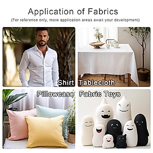 2 Yard White Cotton Fabric by The Yard 57 Inch Wide 125 GSM Light Weight Broadcloth