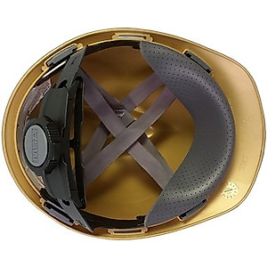 MSA V Cap Style Hard Hats w/FasTrac III Suspensions and Handy Tote Bag - Gold