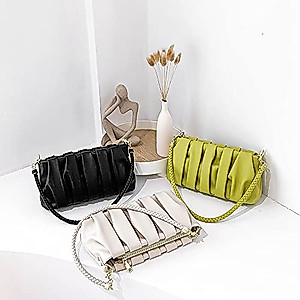 Women Shoulder bag Pouch Satchel bag Dumpling Handbag Hobo bag (Green)