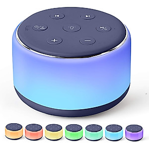 White Noise Sound Machine Baby for Sleeping with Night Light – 34 Soothing Sounds, Rechargeable White Noise Machine for Baby Kids Adults Sleep, Portable Lullaby Machine Baby Soother