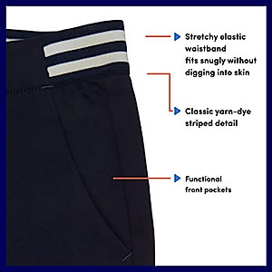 French Toast Girls' Little Pull On Skinny Fit Stretch Pants with Elastic Waist and Pockets, School Uniform for Kids, Khaki, 7