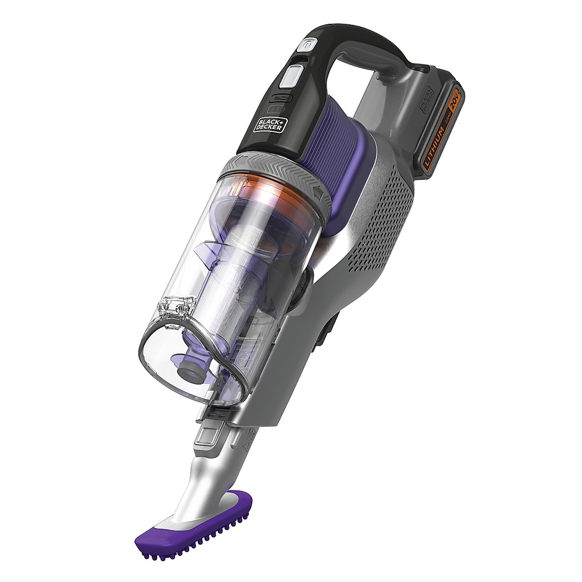 BLACK+DECKER Powerseries Extreme Cordless Stick Vacuum Cleaner for Pets, Purple (BSV2020P)