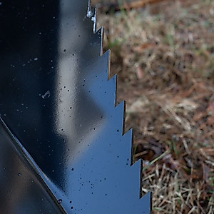 Titan Attachments Economy Series Skid Steer Stump Bucket Tree Scoop, Universal Quick Tach, HD Serrated Leading Edge, Ideal for Ripping Roots & Removing Smaller Tree Stumps, Light Construction