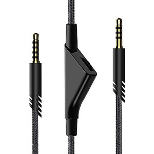 LecLooc Replacement for Astro A40 Cord, A10 Headset Cable Braided Wire, 6.5 Feet/2.0 M Volume Control Cable Compatible with Astro A40TR/A40/A10 Gaming Headsets Cord