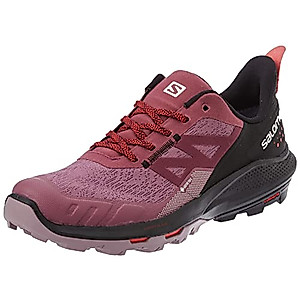 Salomon Women's OUTPULSE Gore-Tex Hiking Shoes for Women, Tulipwood/Black/Poppy Red, 8.5