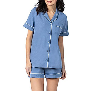PajamaGram Cotton Womens Pajama Sets - Womens Pajama, Blue, 1X (18W-20W)