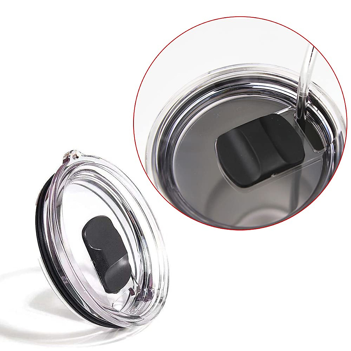 Covers For Yeti Magnetic Slider Replacement, 2-Pack Spill-Proof Maglsider Fit For Yeti Rambler 20 oz Tumbler, 10 oz Lowball and Mug