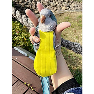HEZHUO Parrot Bird Diapers, Birds Flight Suit, Parrot Clothes, Pet Animal Costumes, Bird Clothes, Cockatiel Bird Diaper, Pet Bird Diapers, Parrot Flight Suit, Bird Parrot Clothes (Yellow, M)