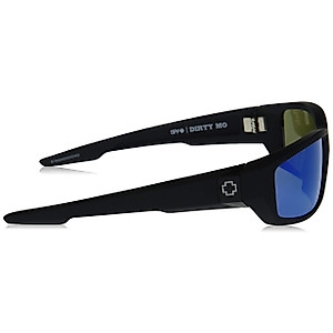 SPY Dirty Mo Matte Blk Happy Drk Gry Grn Polar w/Drk Blue Mirror