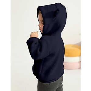 Infant Baby Girls Boys Fleece Hoodie Jacket Coat Winter Warm Cardigan with Ears (3-6 Months, Navy Blue)