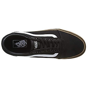 Vans Men's Ward Sneaker, Black ((Canvas) Black/Gum 7hi), 11