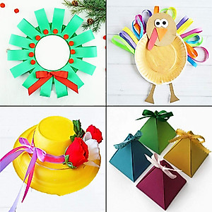 500 Yard Fabric Ribbon Satin Ribbon Rolls Silk Satin Roll, 25 Yard/Rolls, 20 Rolls, Valentines Ribbon for Gift Package Wrapping Ribbon Bow Making Crafts Sewing Party Wedding, 2/5 Inch Wide