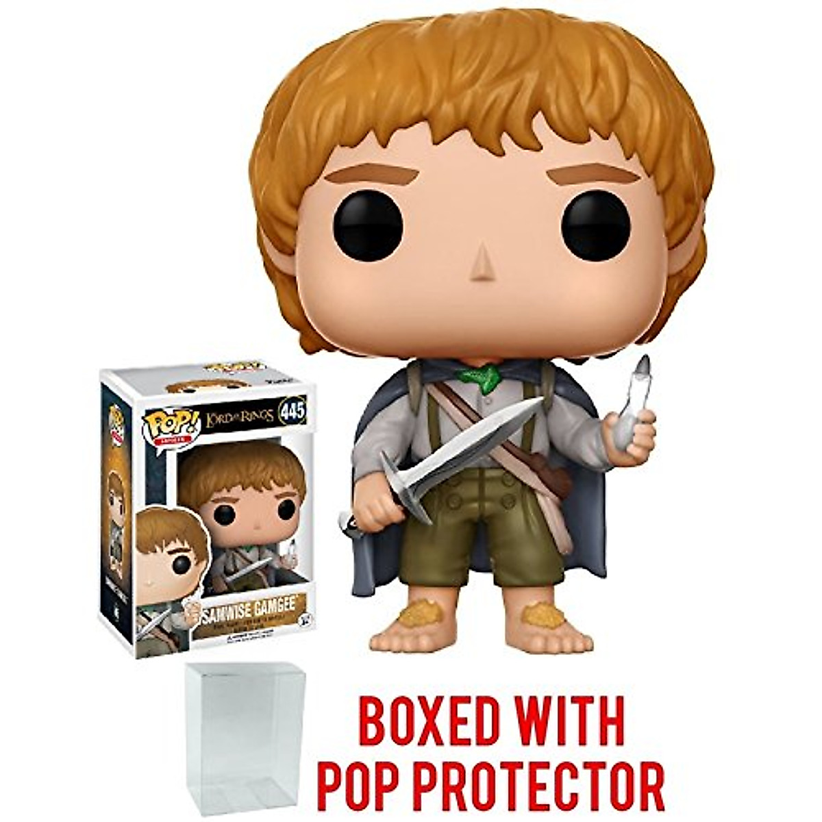 Funko POP Lord of The Rings - Samwise Gamgee Pop Vinyl Figure (Bundled with Compatible Pop Box Protector Case), Multicolored, 3.75 inches