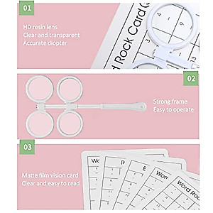 Optical Flipper Plastic Adjustable Optometry Flip Lens Instrument with Vision Test Card, for Myopia, Amblyopia, Astigmatism, Hyperopia(±100)