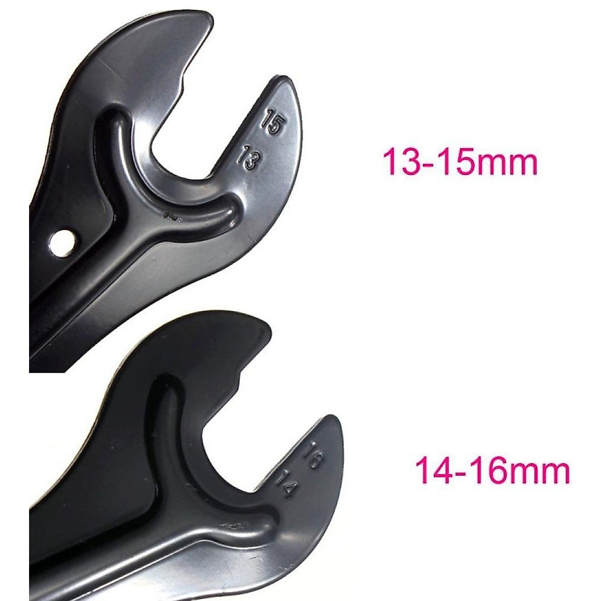 KORADA Black Portable Steel Cycling Bike Head Open End Axle Hub Cone Wrench Bicycle Repair Spanner Tool Kit for Mountain Bike, Folding bicycle, road vehicles,MTB,Touring, Cruiser.13/14/15/16mm Lightwe