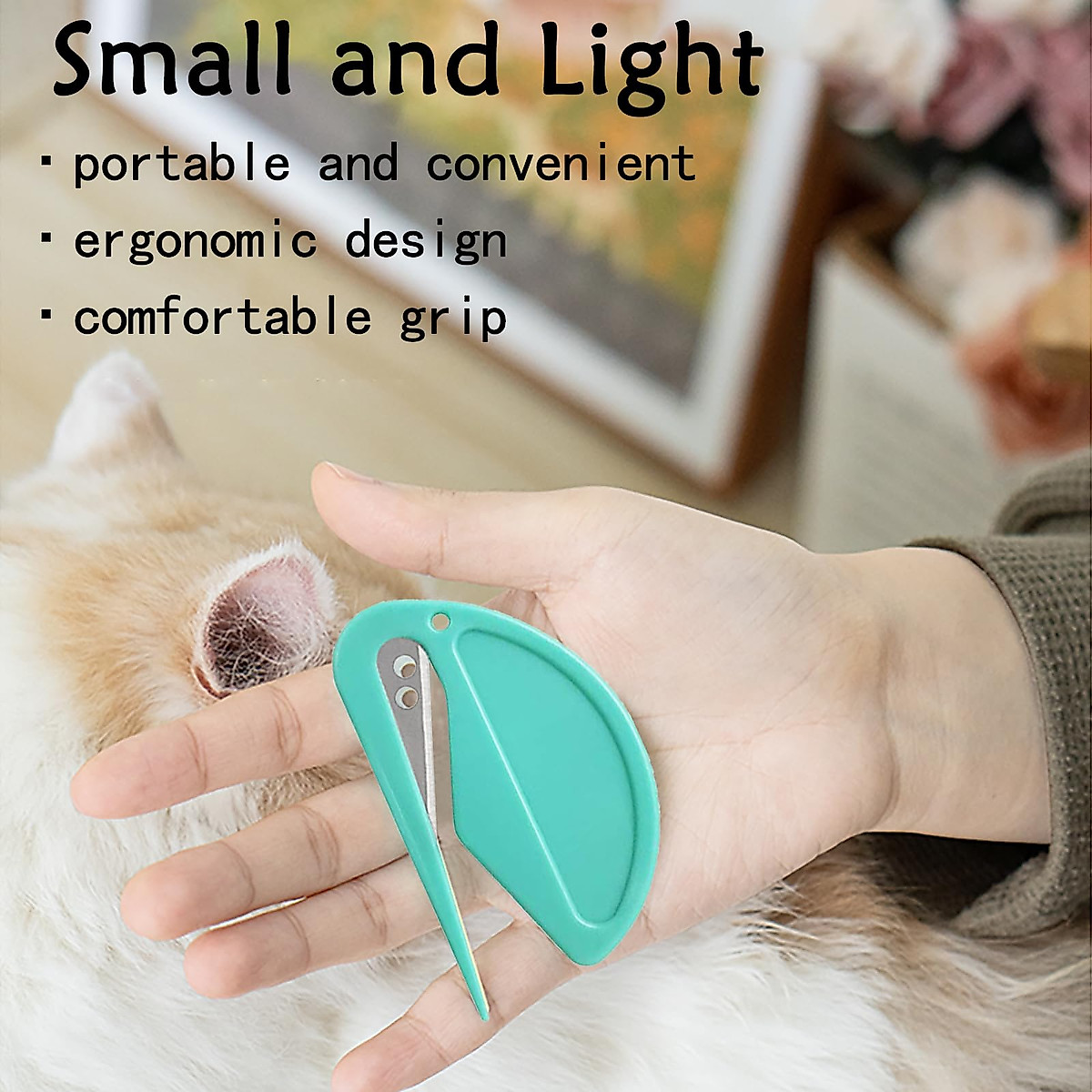 Cyhdddr 5Pcs Knotting Comb for Cats, Pet Knotting Comb De Knotting Comb for Dog Pet Hair Removal Tool Cat Dog Grooming Supplies Matted Fur Remover