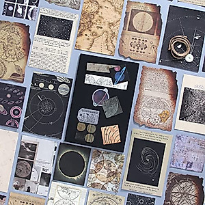 434PCS Scrapbooking Supplies Outer Space Scrapbook Kit Astronomy Aesthetic Celestial Stickers Planet Adventure Scrapbook Paper Stationary Tape A5 Junk Journal Planner Girls Kids Boys DIY Craft Gifts