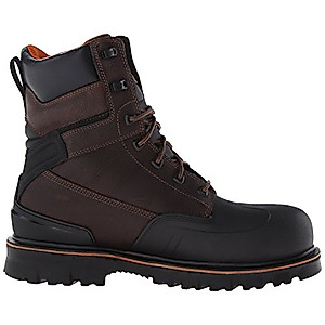 Timberland PRO Men's 8 Inch Rigmaster XT Steel Toe Waterproof Work Boot, Brown Tumbled Leather, 9.5 M US