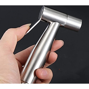 JIYTG Stainless Steel Portable Bidet Toilet Taps Kit 304 Stainless Steel Bidet Sprayer Toilet Spray Gun Faucet Booster