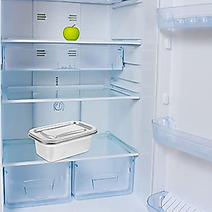 Ice Cream Container Stainless Steel with Lid,4PCS Reusable Ice Cream Storage Tubs Refrigerator Storage for Sorbet Yogurt Ice Cream Storage Container