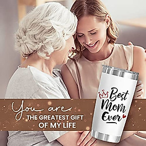 JOLOCHILL Gifts for Mom from Daughter, Son, Husband - Mom Christmas Gifts - Best Mom Ever Gifts - Unique Birthday Christmas Gifts for Mom, Wife - New Mom Gifts for Women - Mom Tumbler 20 Oz