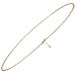 18K Gold Plated Double Waist Chain | Dainty Multi Row Gold Belly Chain Body Jewelry 37'' Adjustable with Bolo Slider Clasp