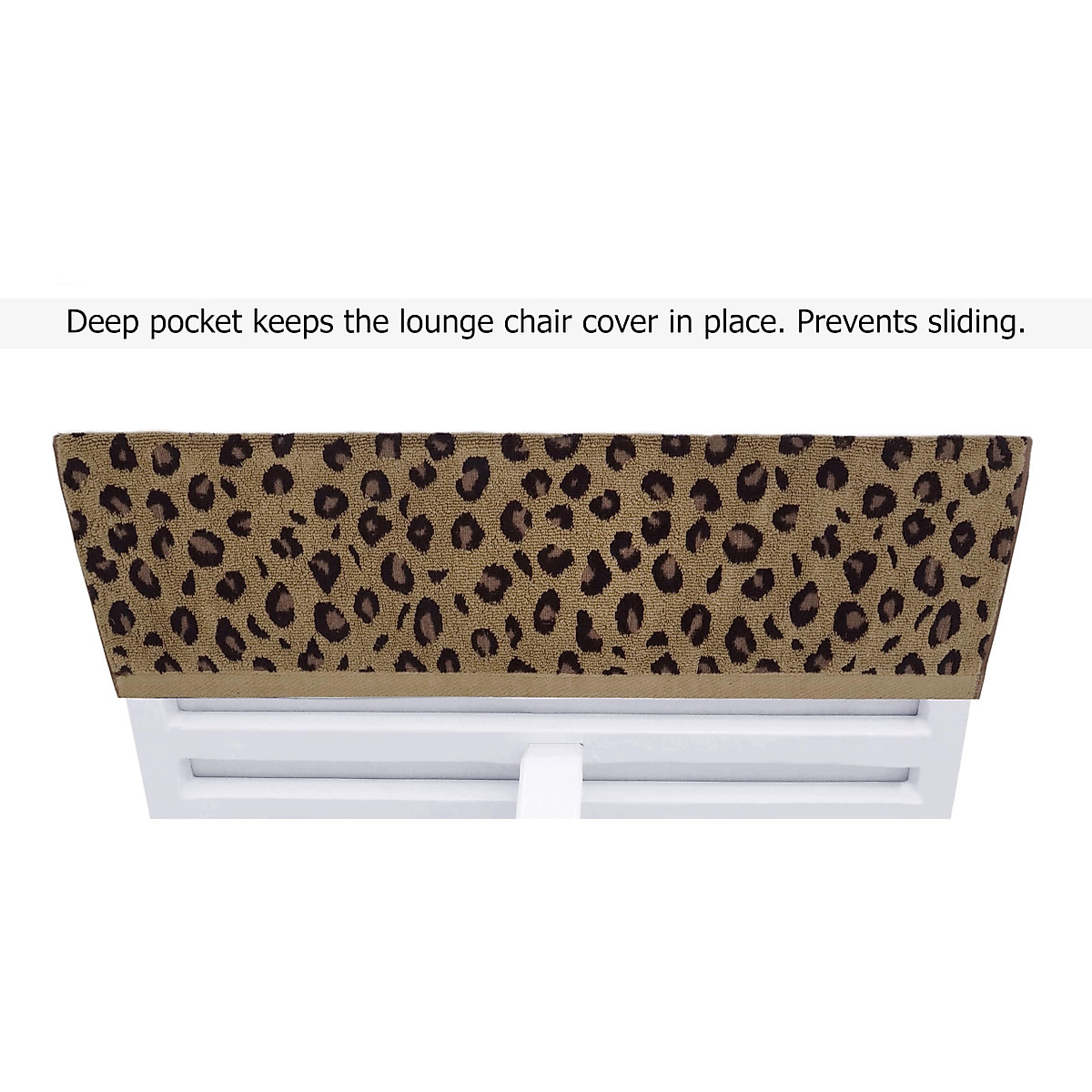 COTTON CRAFT Pool Lounge Chair Cover - 2 Pack Animal Print Cheetah Leopard Africa Safari Chaise Lounge Cover - Soft 100% Cotton Jacquard Beach Towel - 32 inches Wide x 82 inches Long and 7 inch Pocket