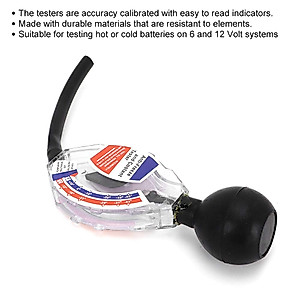 Nannday Anti-Freeze Coolant Tester, High Accuracy Dial Type Anti-Freeze Coolant Tester Car Battery Liquid Densitometer 6/12/24V