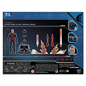 G.I. Joe Classified Series Scrap-Iron & Anti-Armor Drone, Collectible Action Figures, 74, 6-inch Action Figures for Boys & Girls,with 11 Accessories