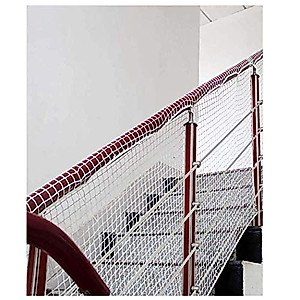 banister guard net General Safety Net, Children's Indoor And Outdoor Balcony Safety Net, Animal Toys On The Stair Terrace, Safe Baby Safety, Grade Grid Mesh Plant Network Climbing Plant 1.5x5m