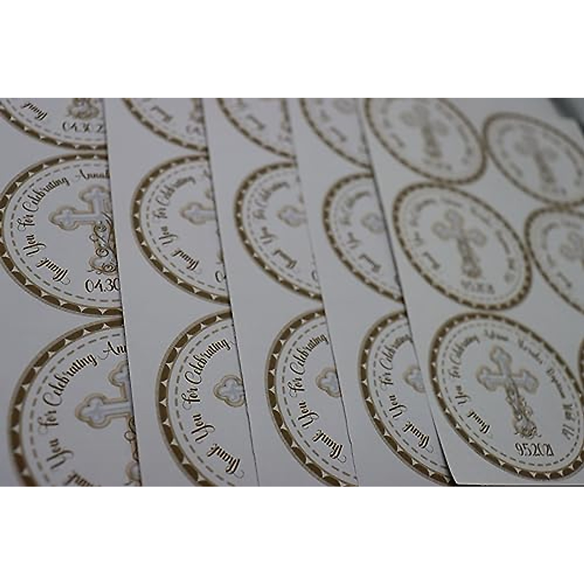 Gender Neutral Cross Stickers For Baptism, Christening, Baby Dedication, First Communion or Confirmation