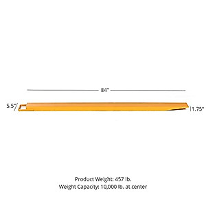 Titan Attachments Pallet Fork Extensions for Forklifts and Loaders, 84" x 5.5"