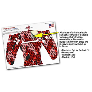 WraptorSkinz Skin Wrap compatible with Sony PS5 DualSense Controller HEX Mesh Camo 01 Red Bright (CONTROLLER NOT INCLUDED)