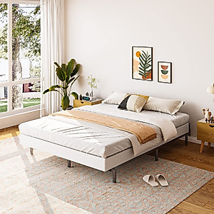 VTWAZAST King Box Spring Only, 5 Inch Low Profile Heavy Duty Metal Structure with Easy Clean Fabric Bed Cover, Non-Slip, Noise Free, Easy Assembly